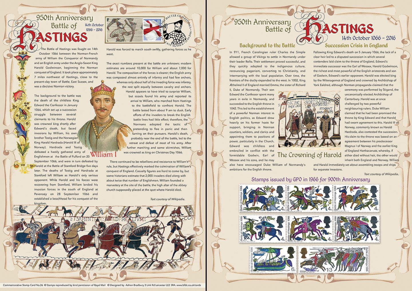 Battle of Hastings [Commemorative Sheet]